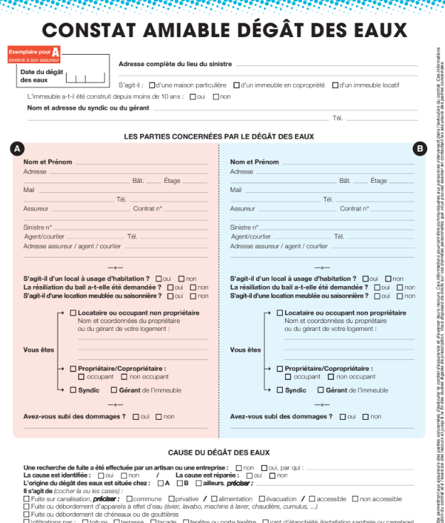 Le constat amiable « dégât des eaux » : comment ça marche ? - GEMmonSyndic